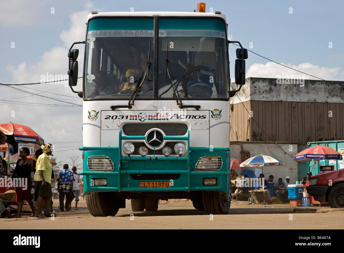Minibus station, Douala, Cameroon, Africa Stock Photo - Alamy