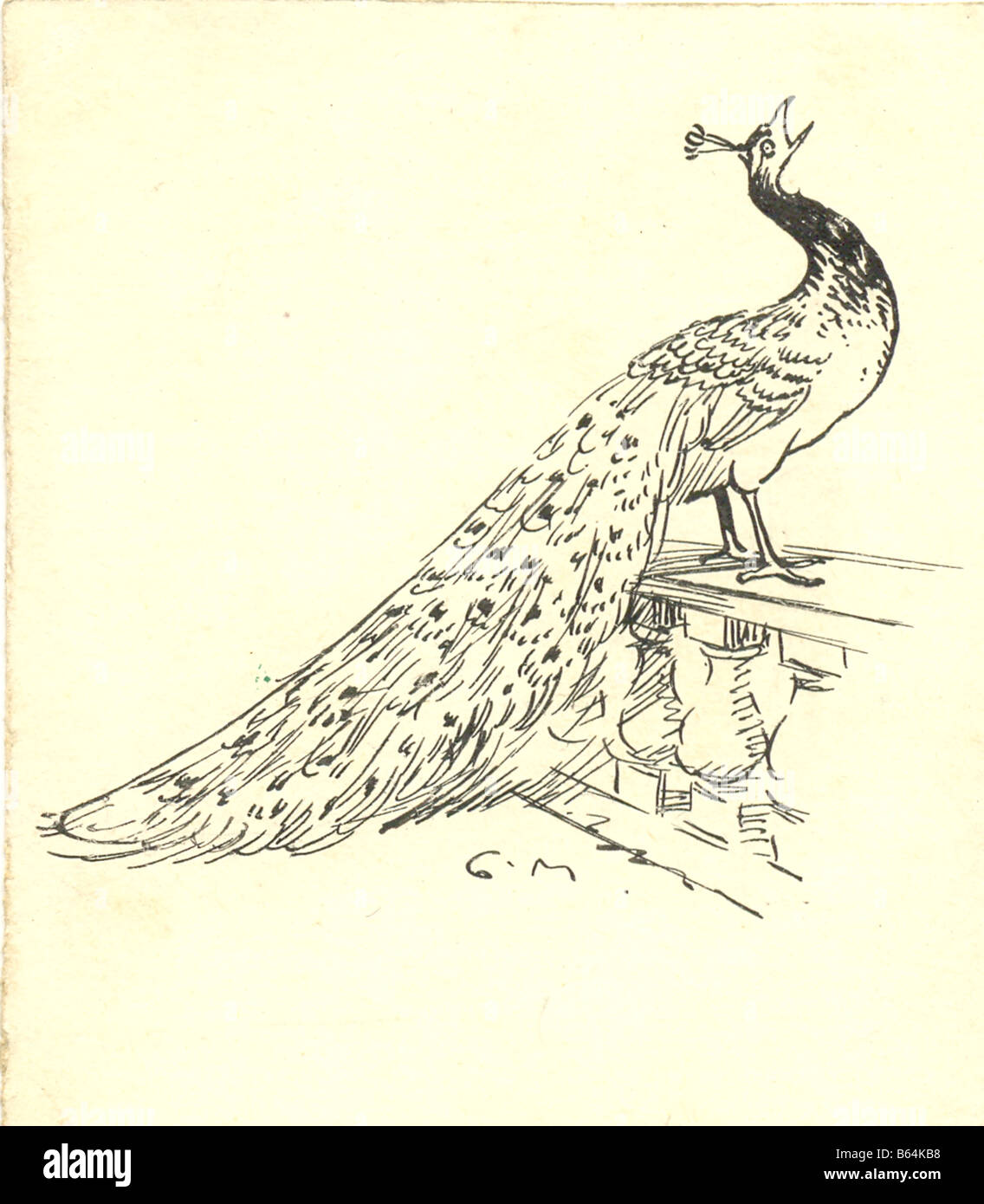 Original pen and ink sketch by George Morrow Stock Photo - Alamy