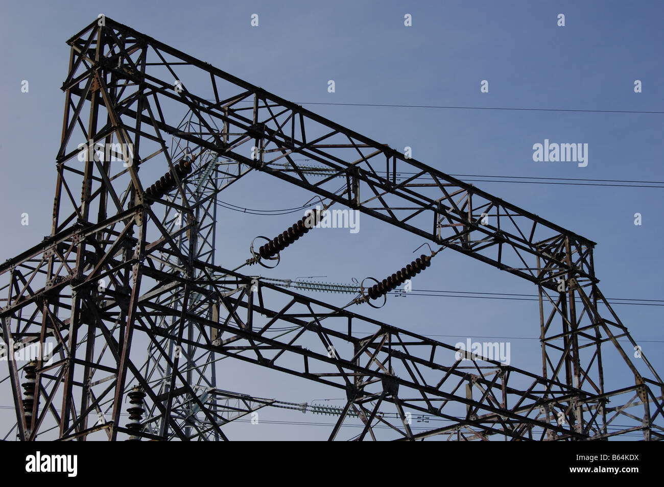 Electricity Pylon terminal in Dalmarnock Glasgow Scotland Stock Photo ...