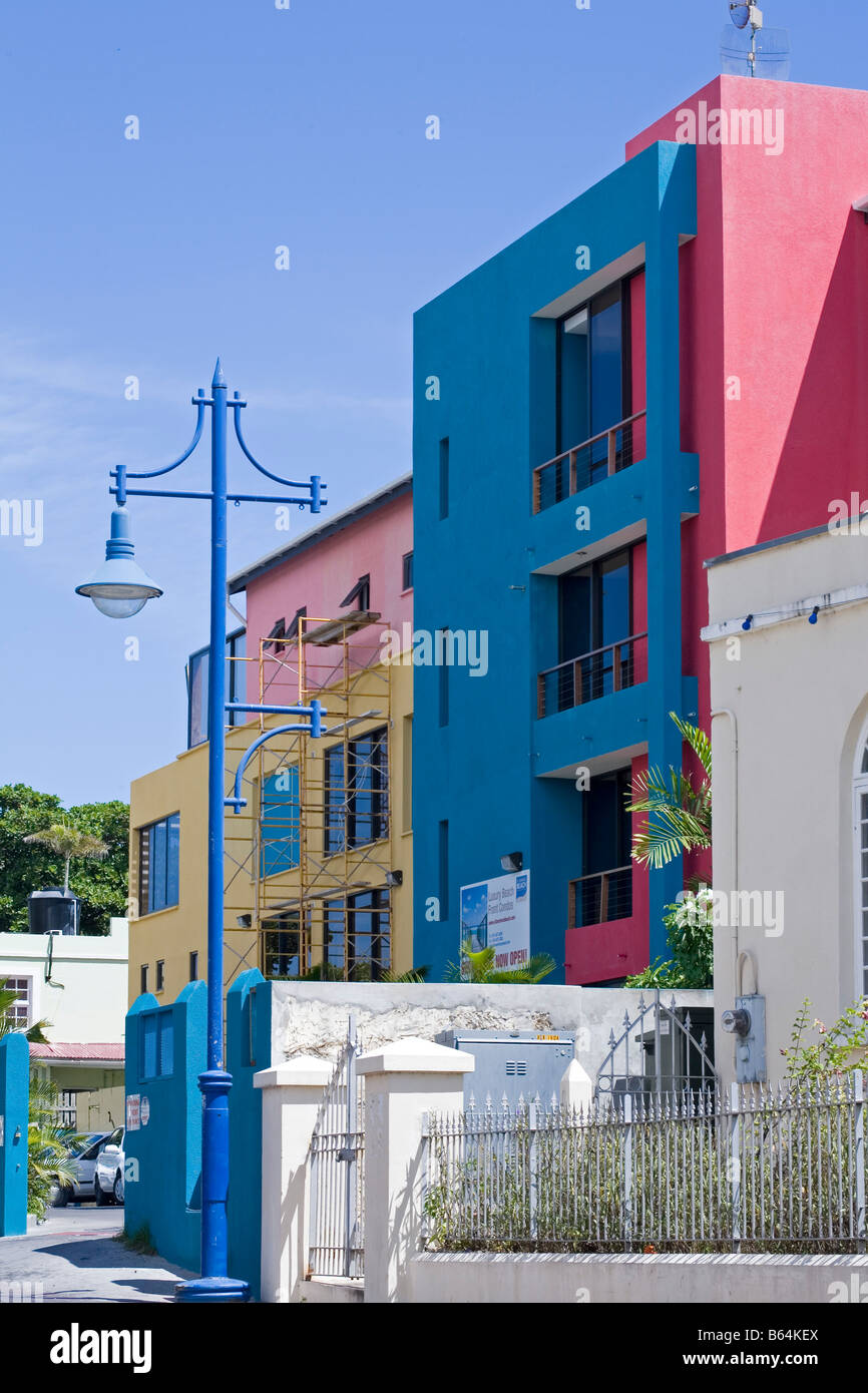 colourful houses in Oistins Barbados Caribbean Stock Photo - Alamy