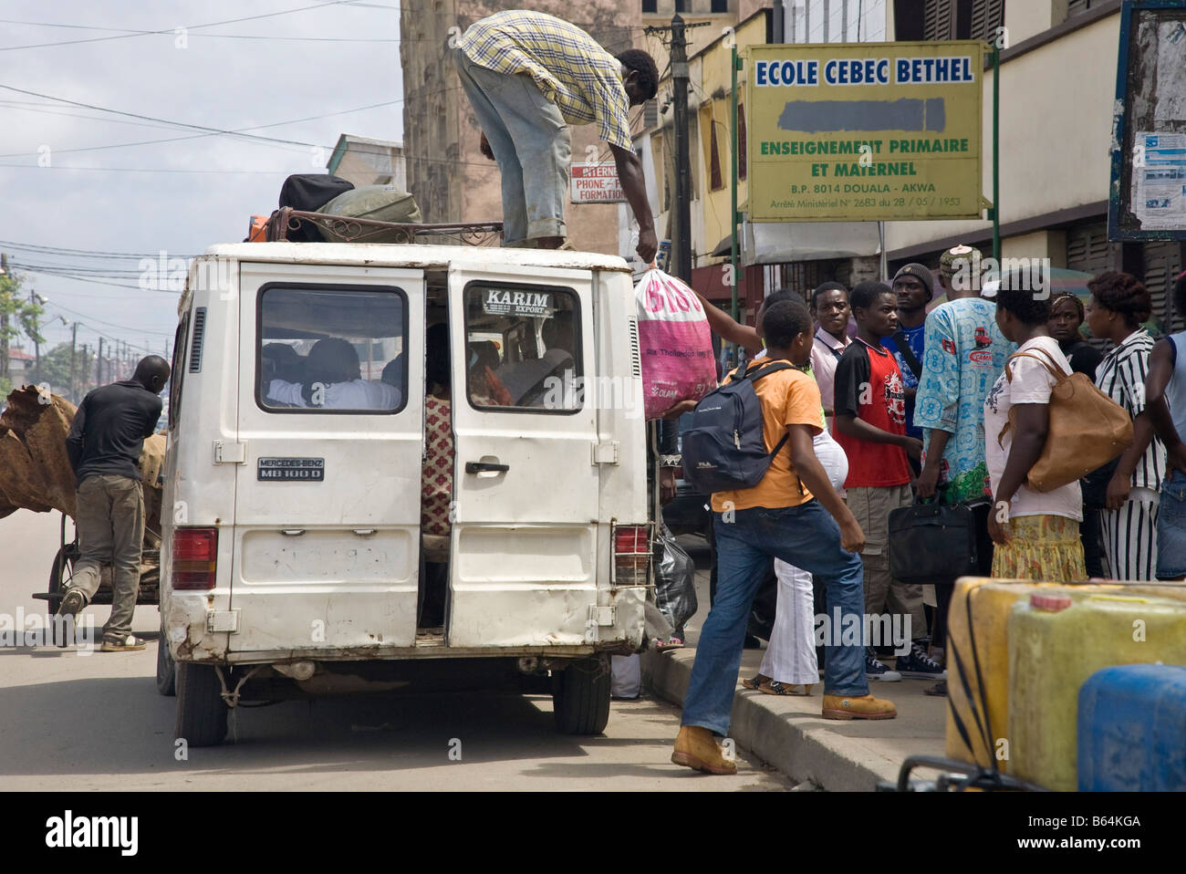 Minibus Douala Cameroon Stock Photo - Alamy