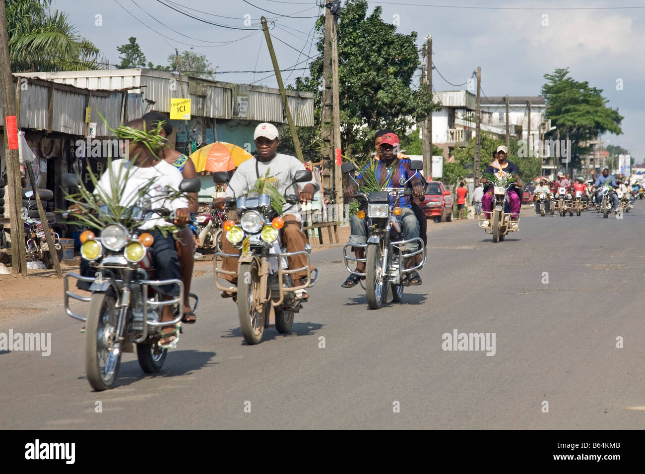Motorbike Douala Cameroon Stock Photo - Alamy
