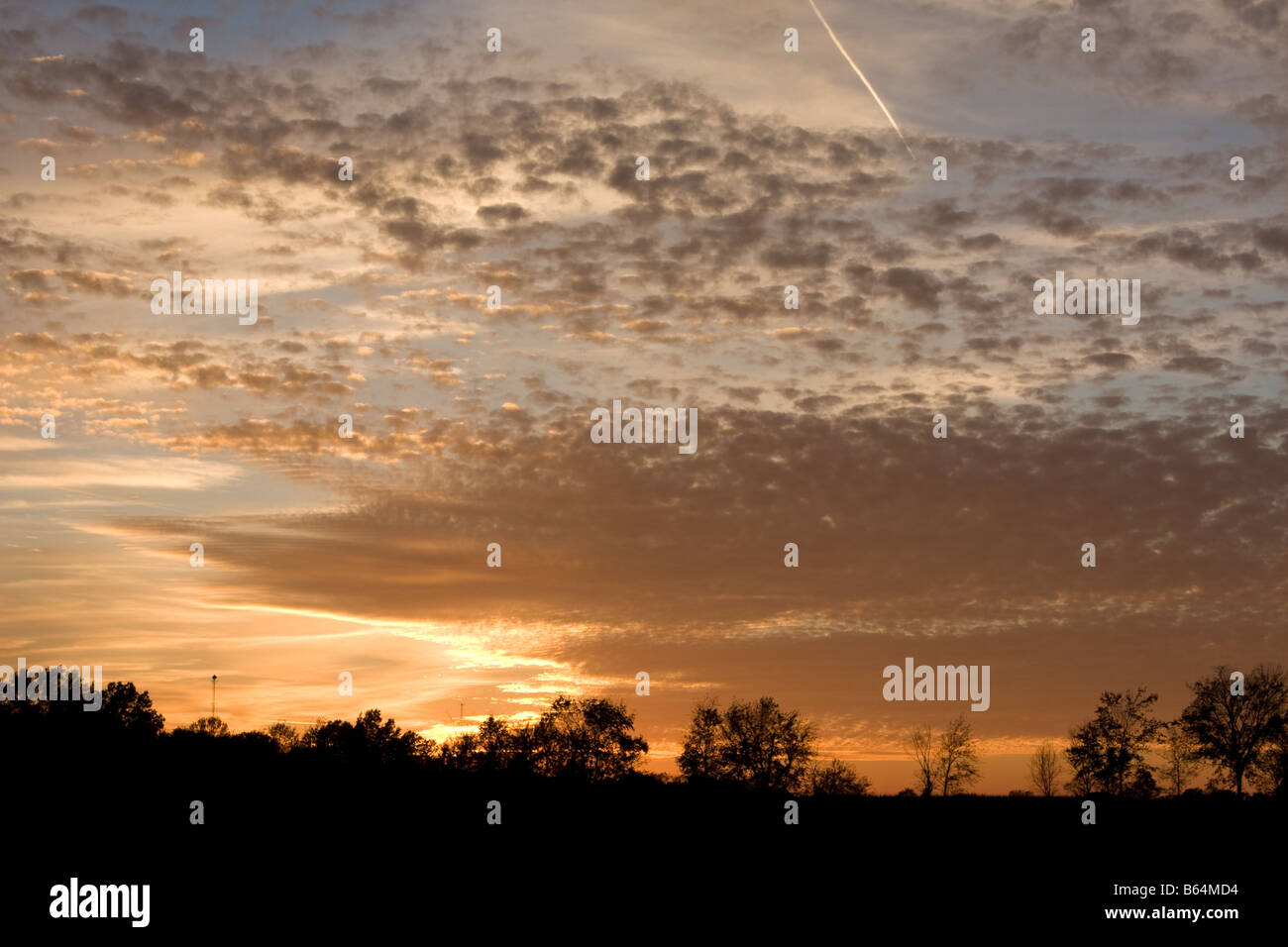 October sunset in Indiana Stock Photo - Alamy