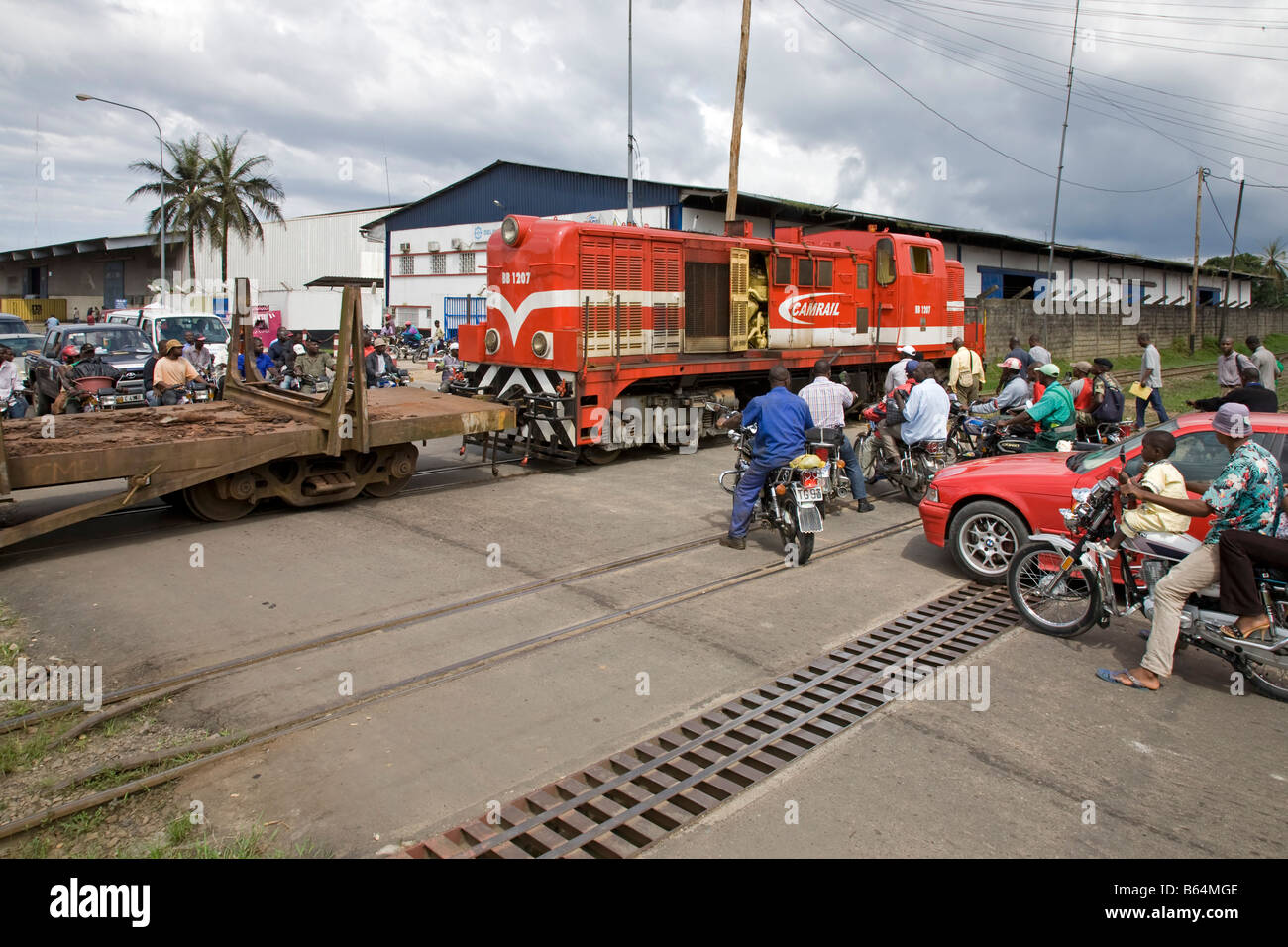 Level crossing Douala Cameroon Africa Stock Photo - Alamy