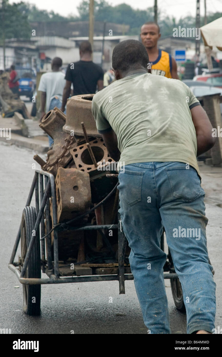Pushcart Douala Cameroon Africa Stock Photo - Alamy