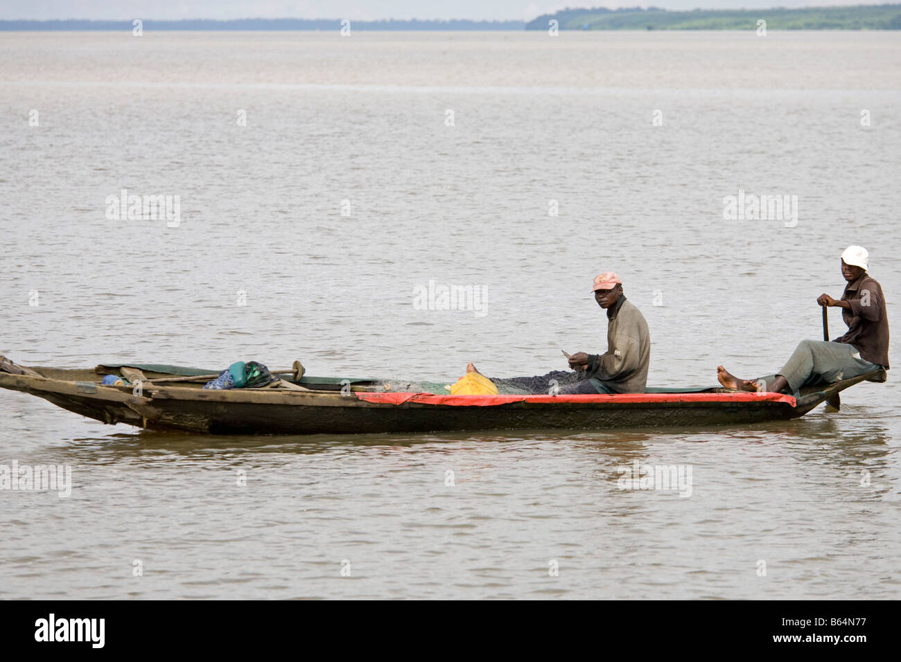 Traditional fishing pirogue boat hi-res stock photography and images ...