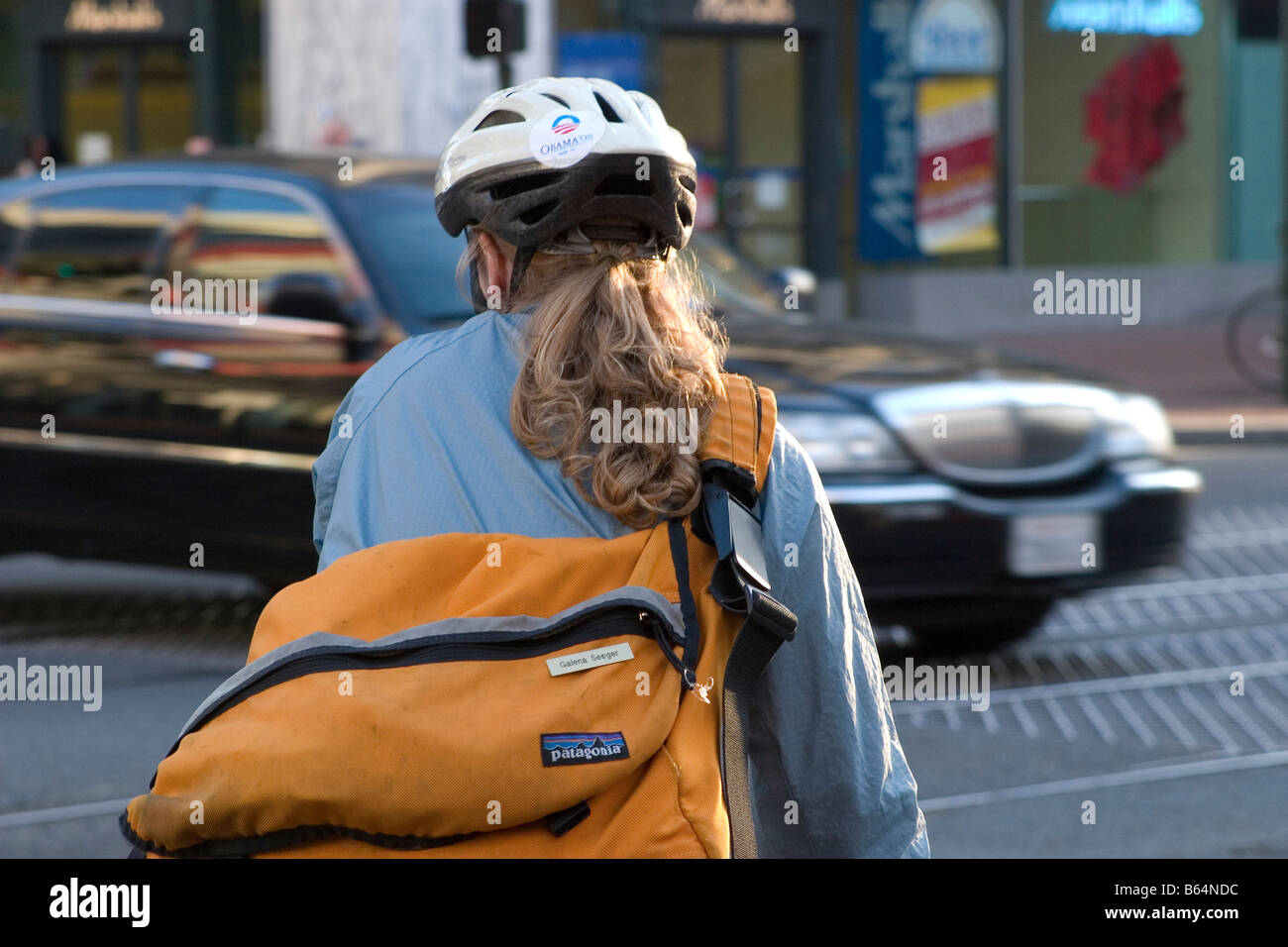 Blonde woman waiting cross hi-res stock photography and images - Alamy