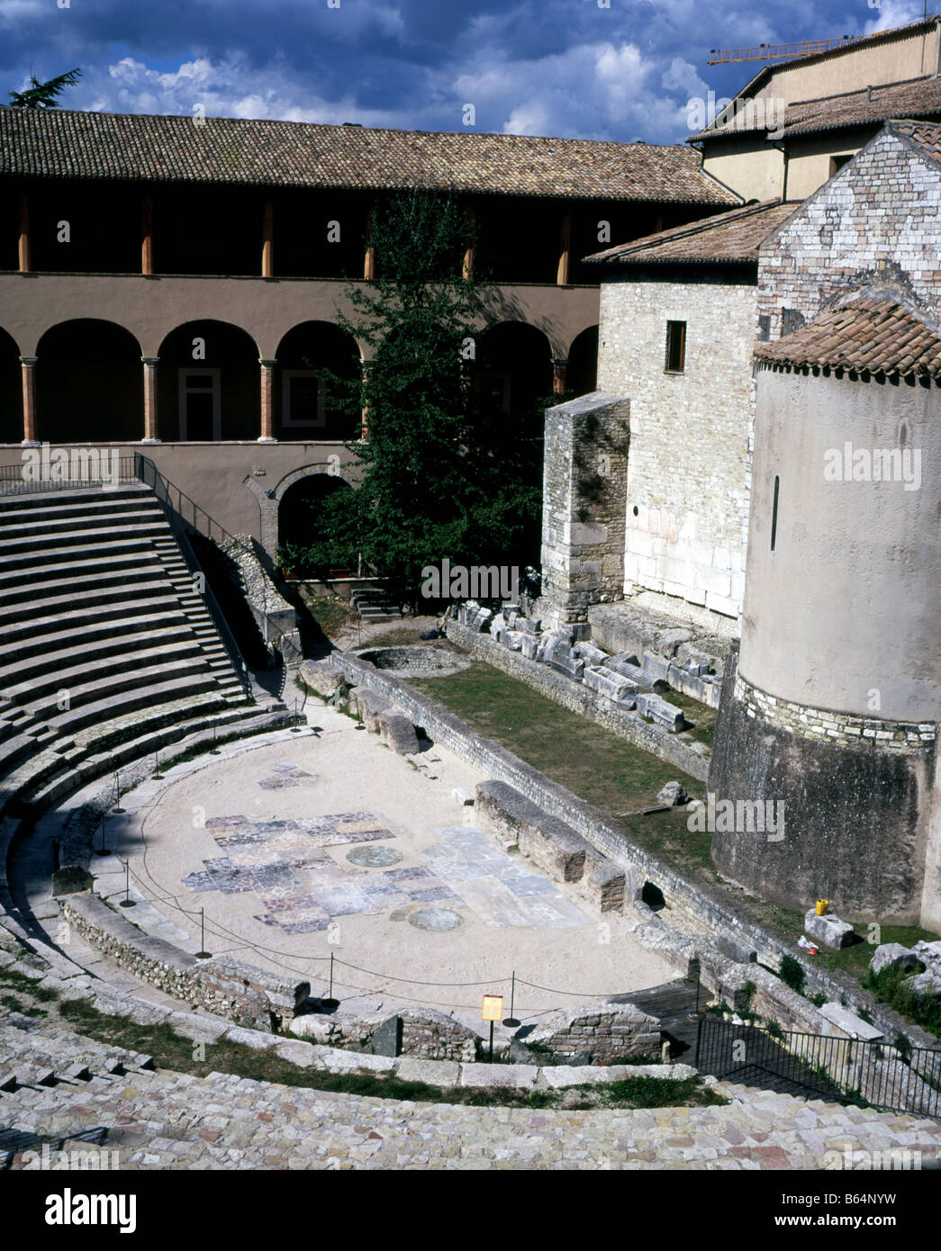 The Roman Amphitheatre First Century Seats and stage Piazza Liberta ...