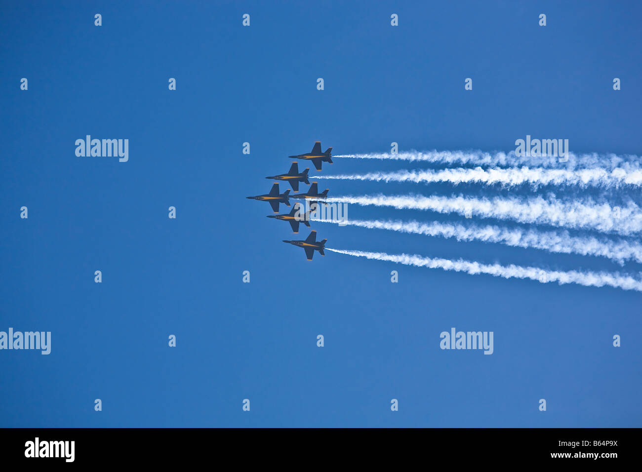 The Blue Angels U S Navy Flight Demonstration Squadron in formation ...