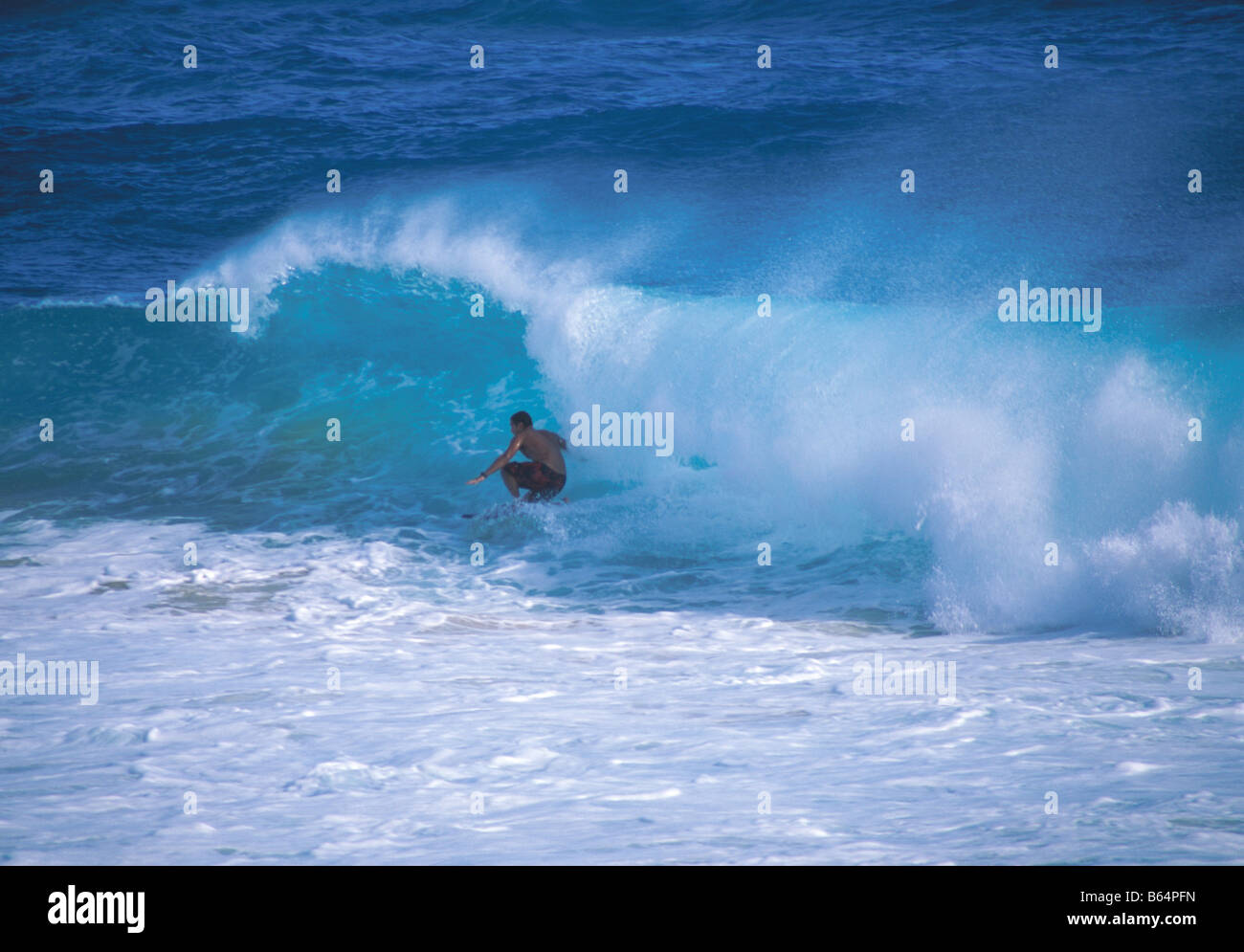 A Surfer in Hawaii Stock Photo - Alamy
