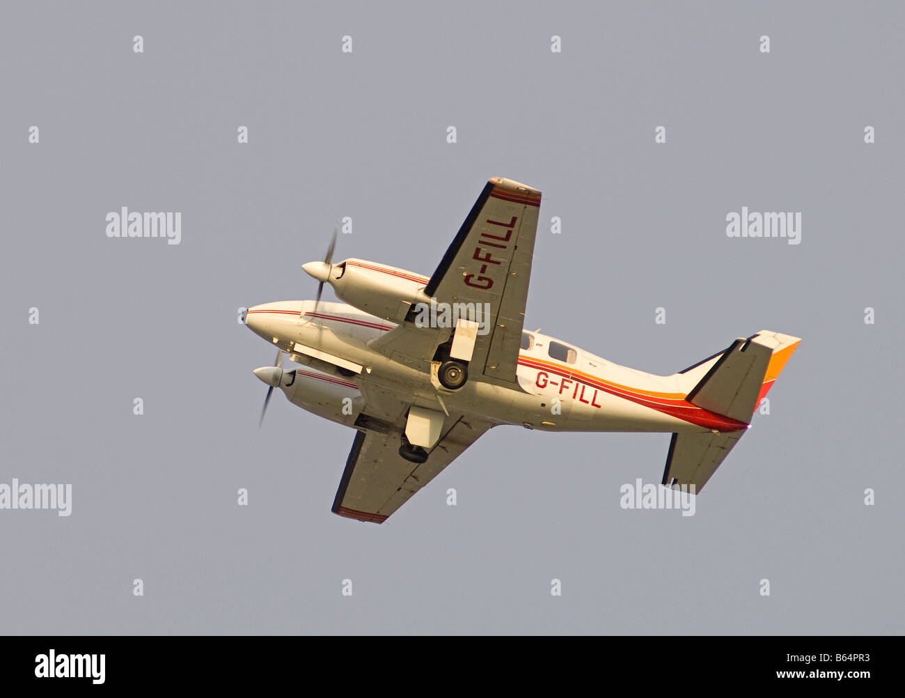 Piper PA-31-310 Navajo Aeroplane leaving Inverness Airport Scotland ...