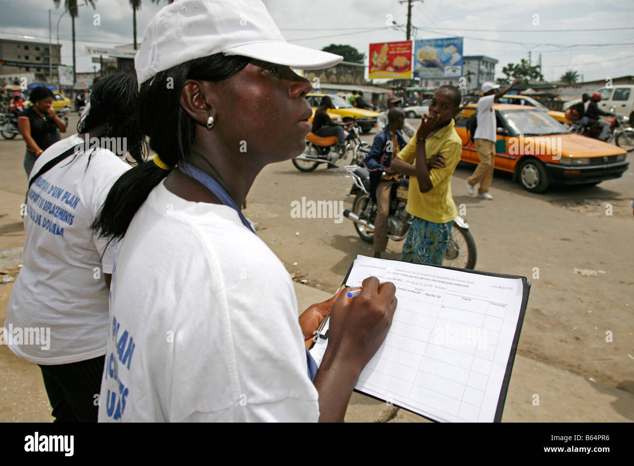 Traffic survey Douala Cameroon Africa Stock Photo - Alamy