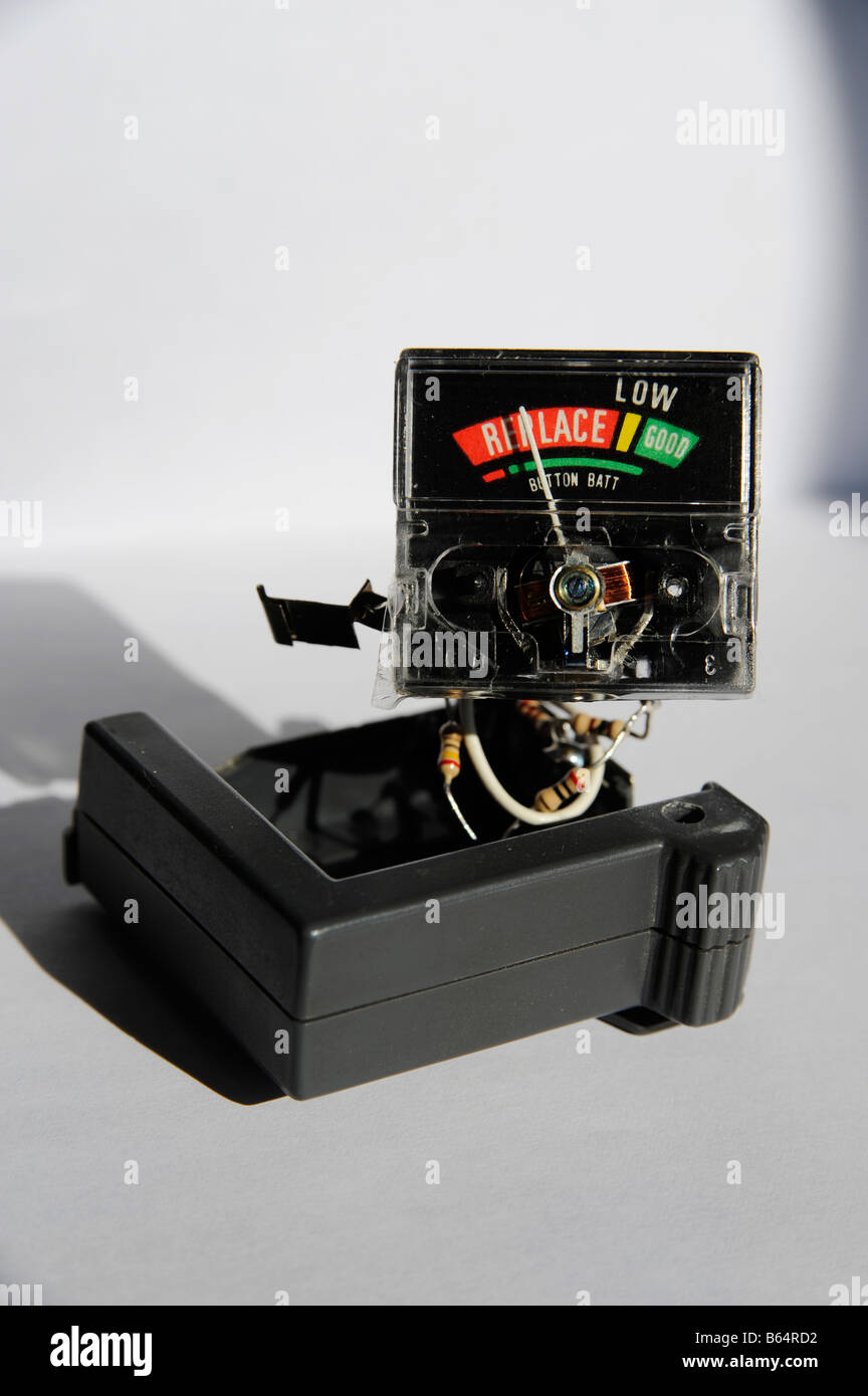 Battery tester broken Stock Photo - Alamy