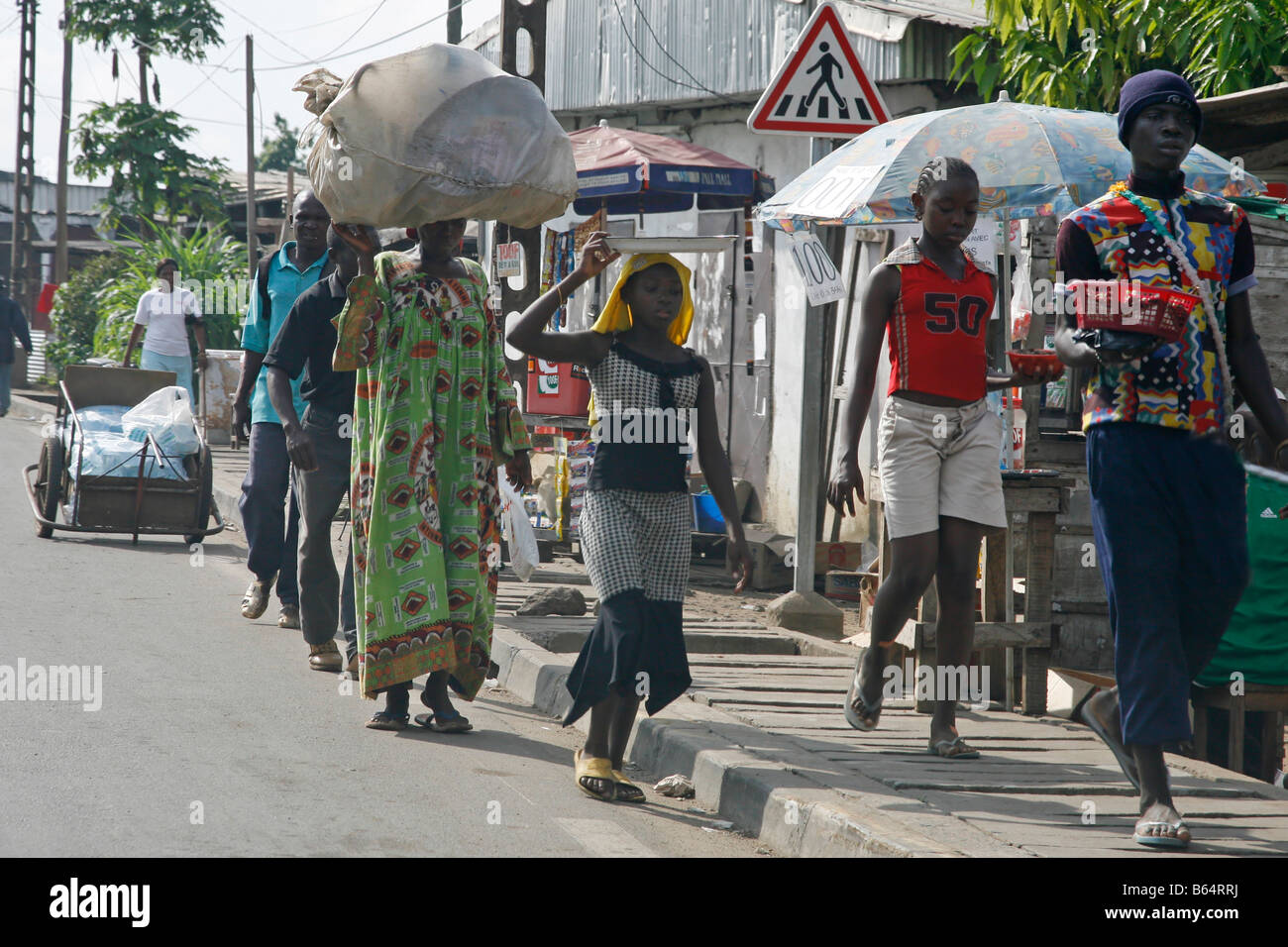 Pedestrian Douala Cameroon Africa Stock Photo - Alamy