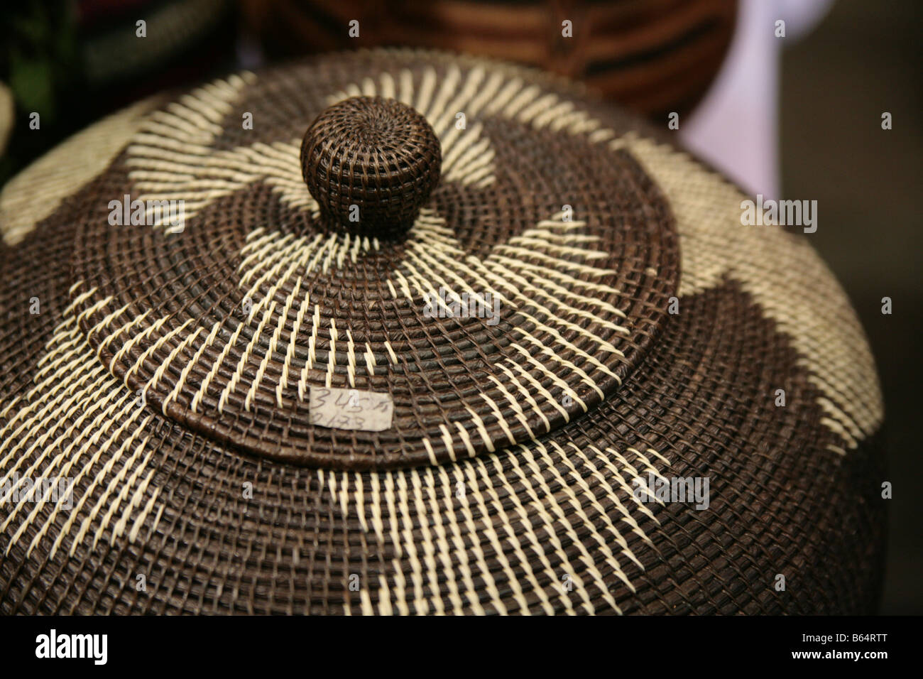 Hand made basket made by indians from the Republic of Panama Stock ...