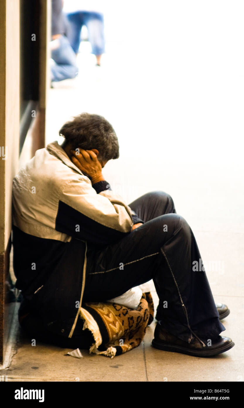 Homeless Man asking for help. Manhattan, NY, USA Stock Photo - Alamy
