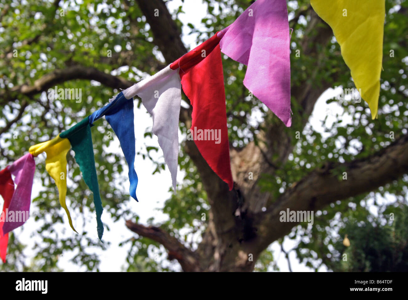 Colourful bunting flags Stock Photo - Alamy