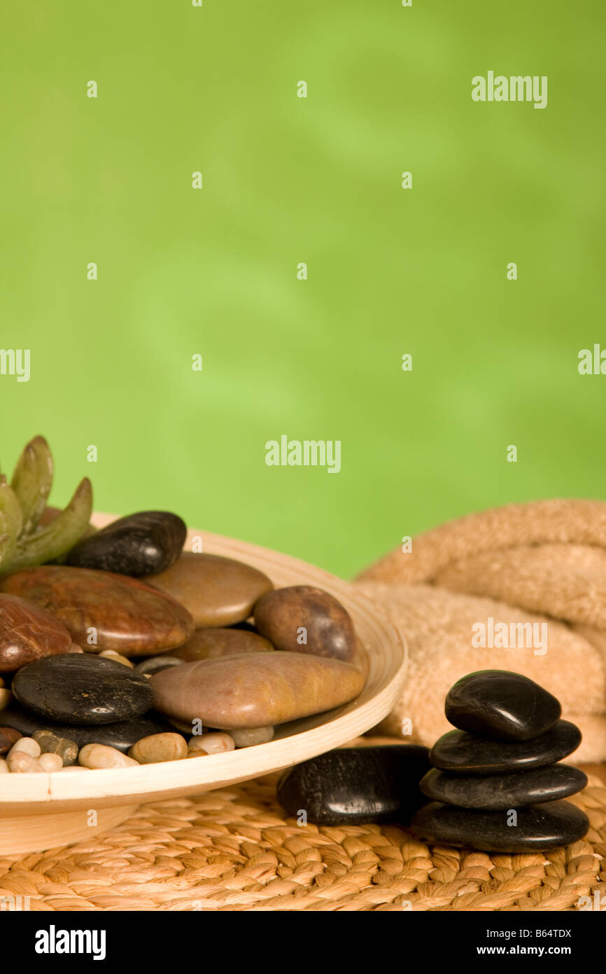 spa still life with pebbles Stock Photo - Alamy