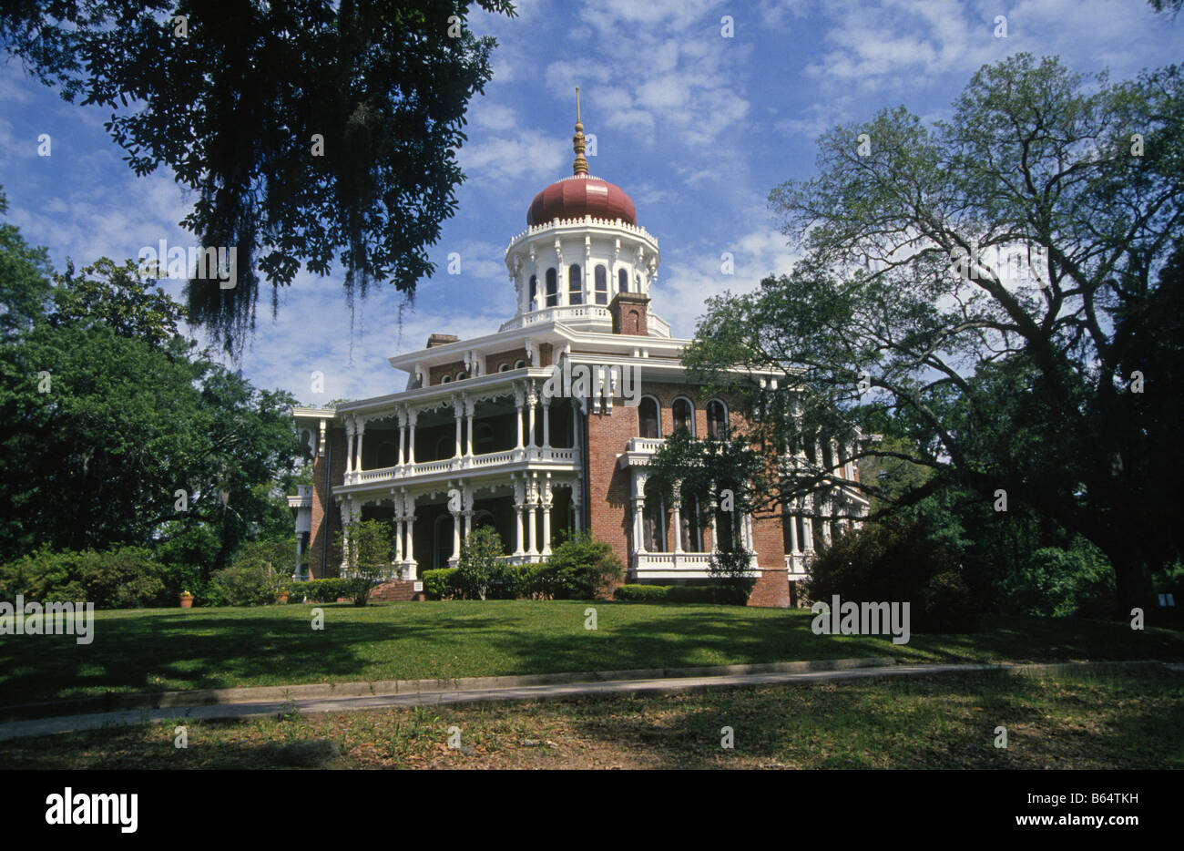 A view of Longwood Mansion in Natchez, Mississippi, the largest ...