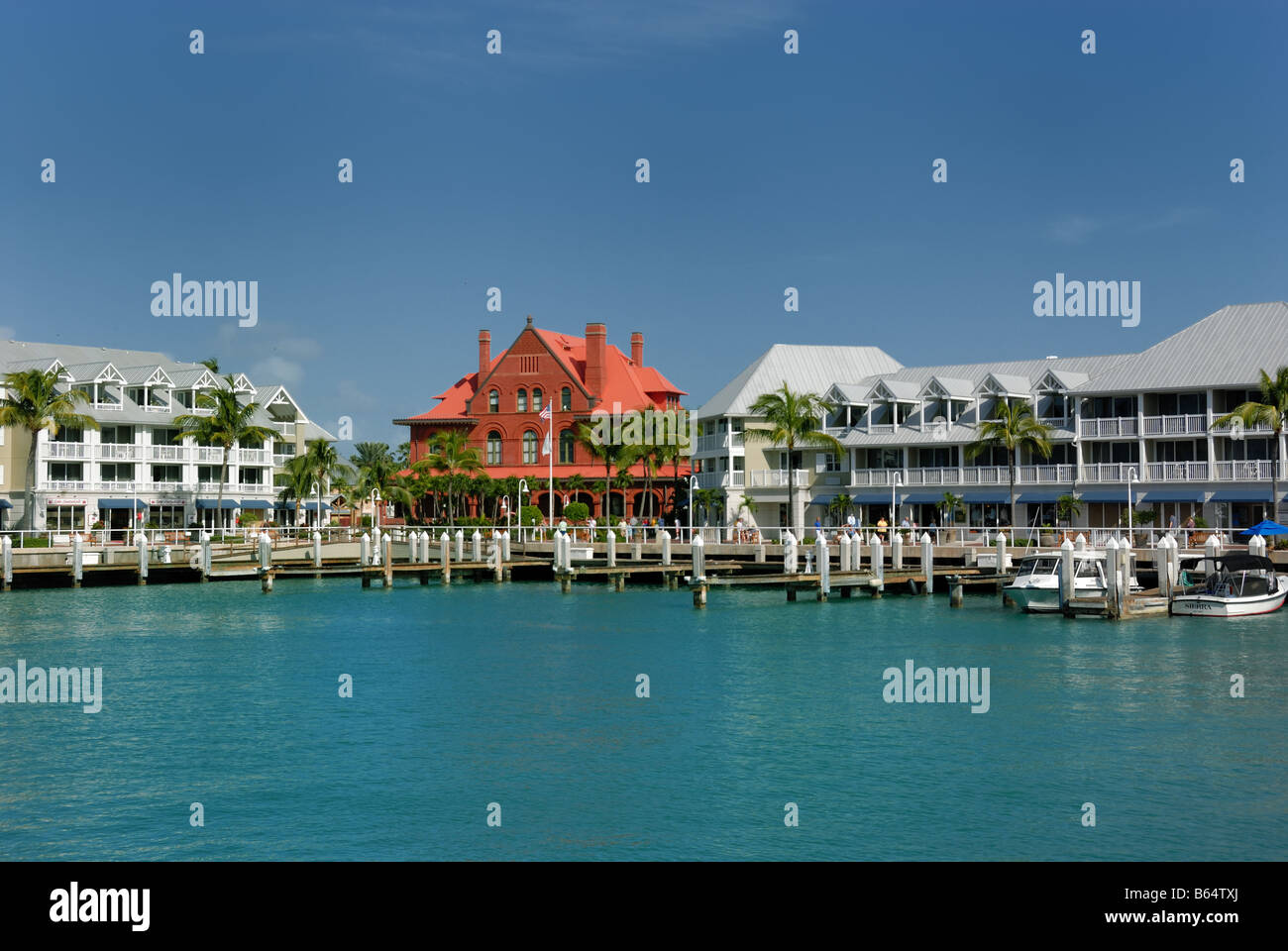 The pier area where cruise ships dock at Key West, Florida Stock Photo ...