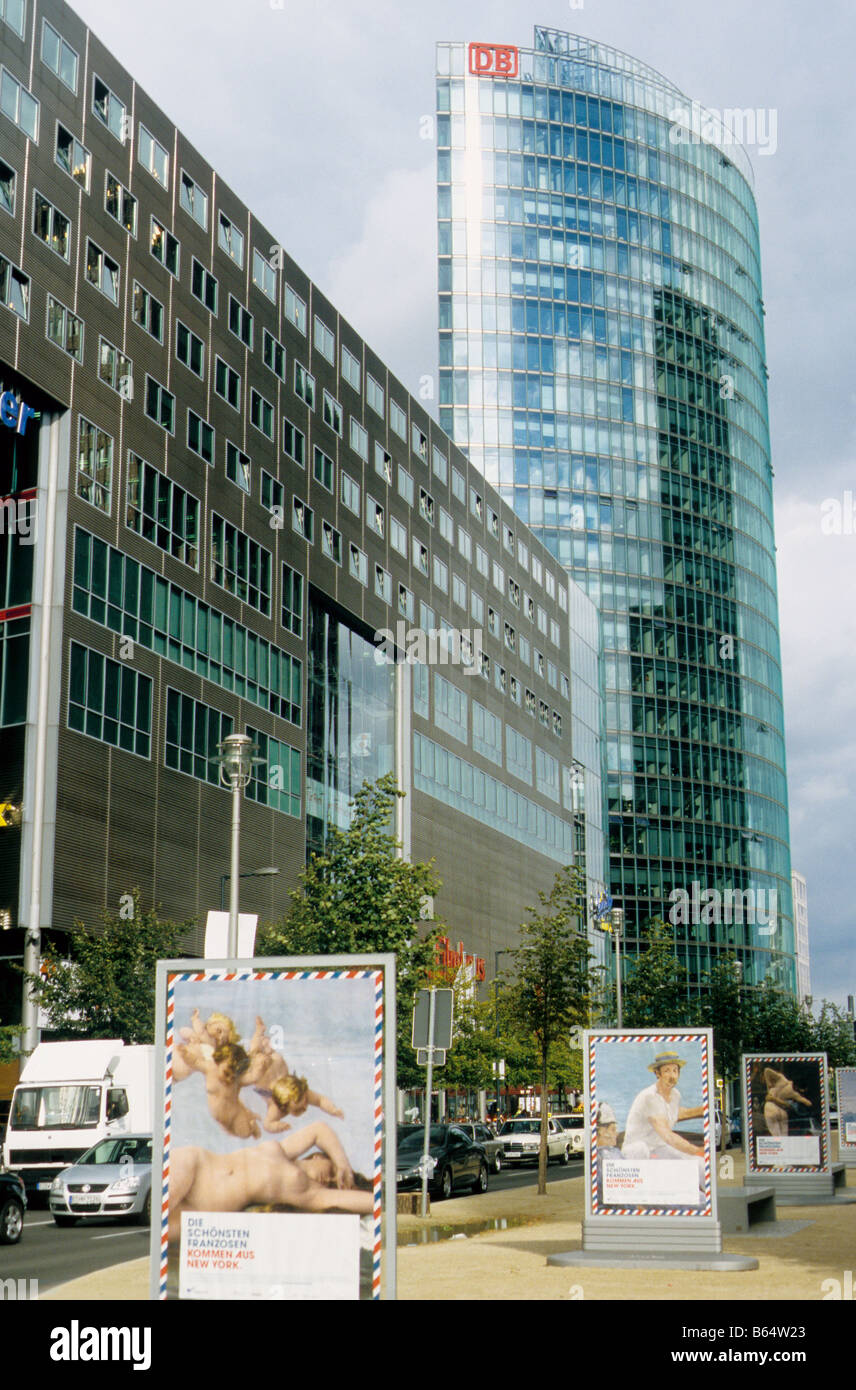 Berlin, Potsdamer Platz, South elevation of the Sony Centre & Sony/DB ...