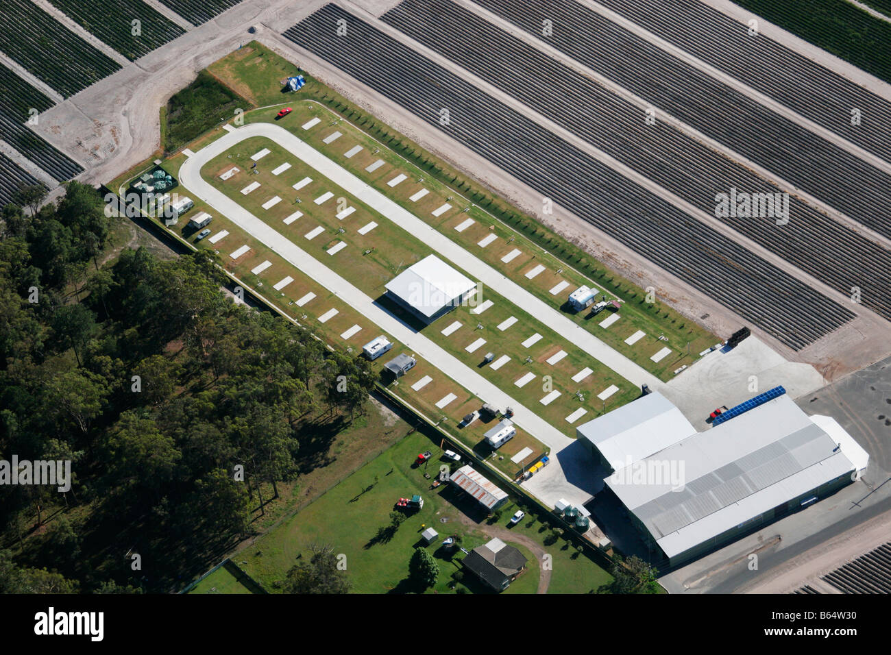Caravan park aerial hi-res stock photography and images - Alamy