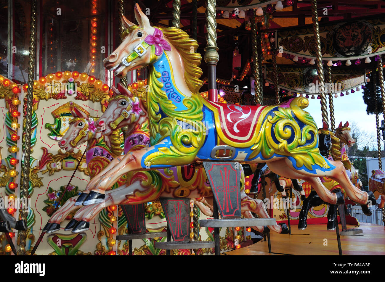 Merrygoround fairground ride hi-res stock photography and images - Alamy