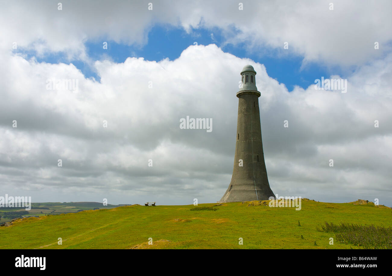 The Hoad (Sir John Barrow Monument) overlooking Ulverston & Morecambe ...