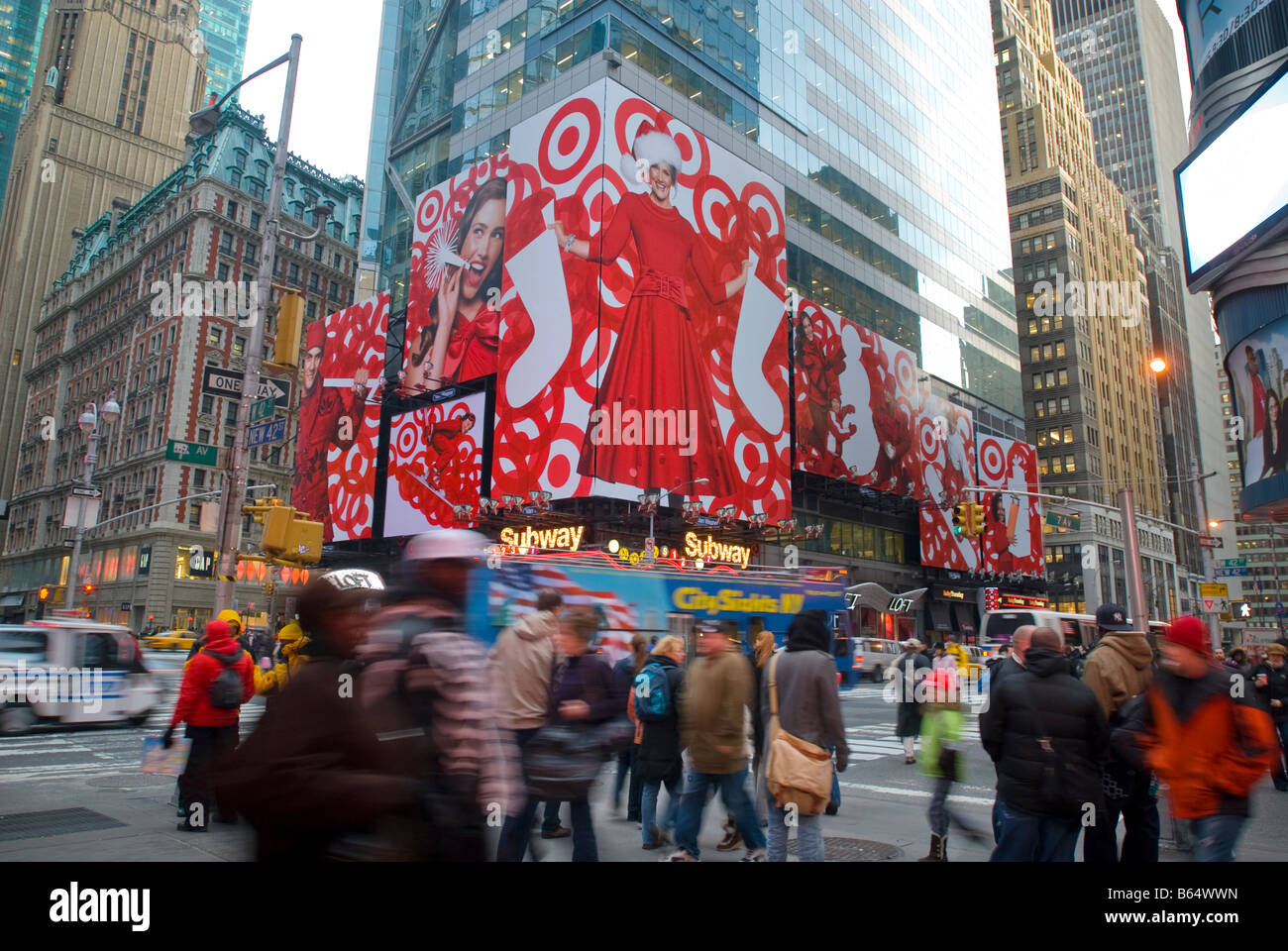 A billboard advertising Target department stores is seen in Times ...