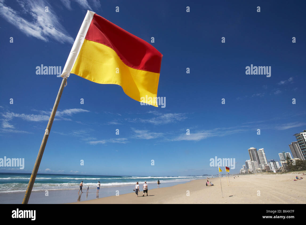Surf Lifesaving Flag Surfers Paradise Gold Coast Queensland Australia ...