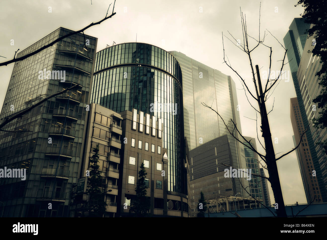 Shiodome area skyscrapers. Minato-ku district. Tokyo. Japan Stock Photo ...
