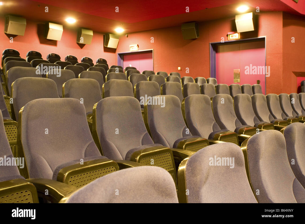 chairs in the empty cinema Stock Photo - Alamy