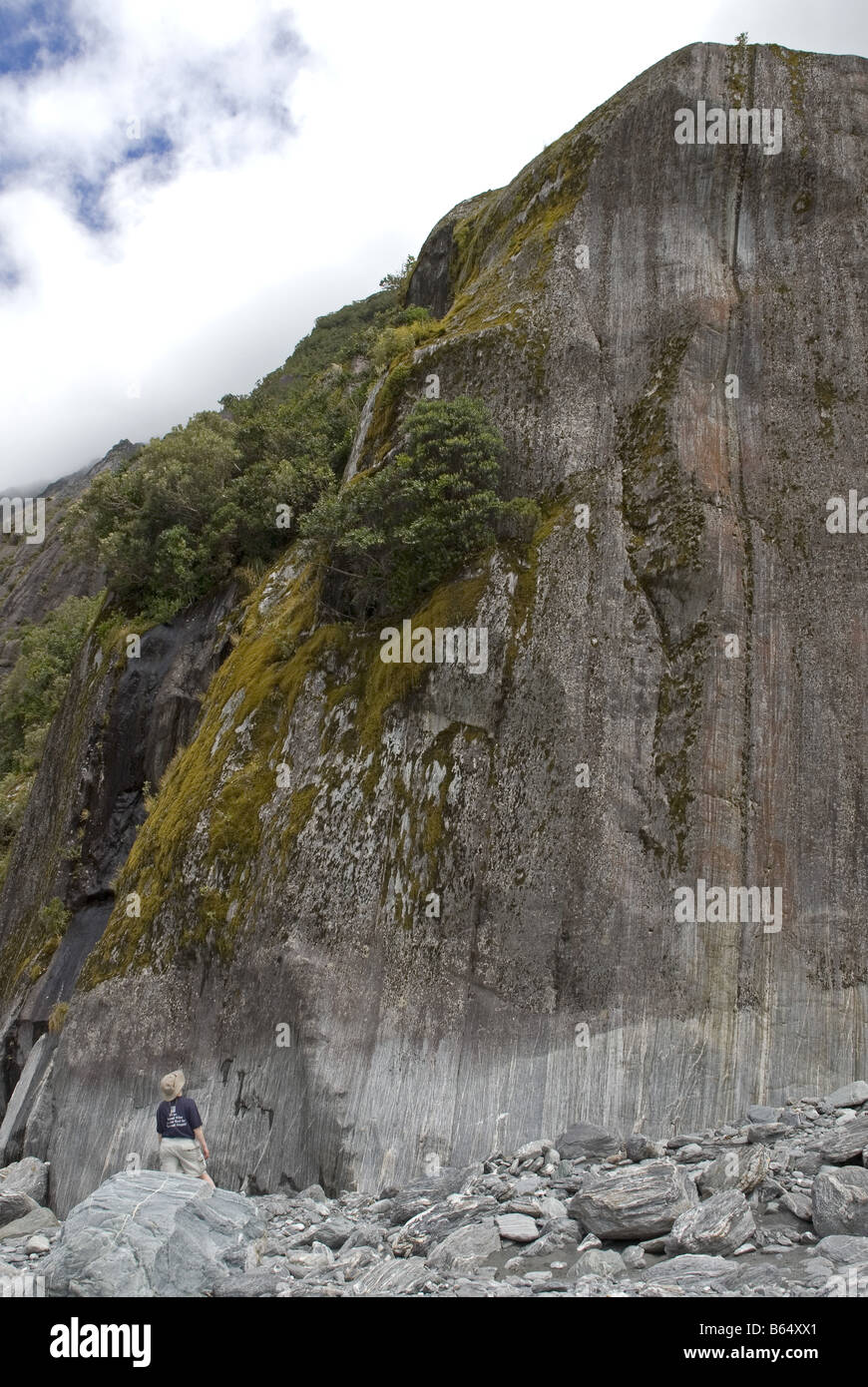 An example of lateral moraine glacial erosion of ancient rock bordering ...