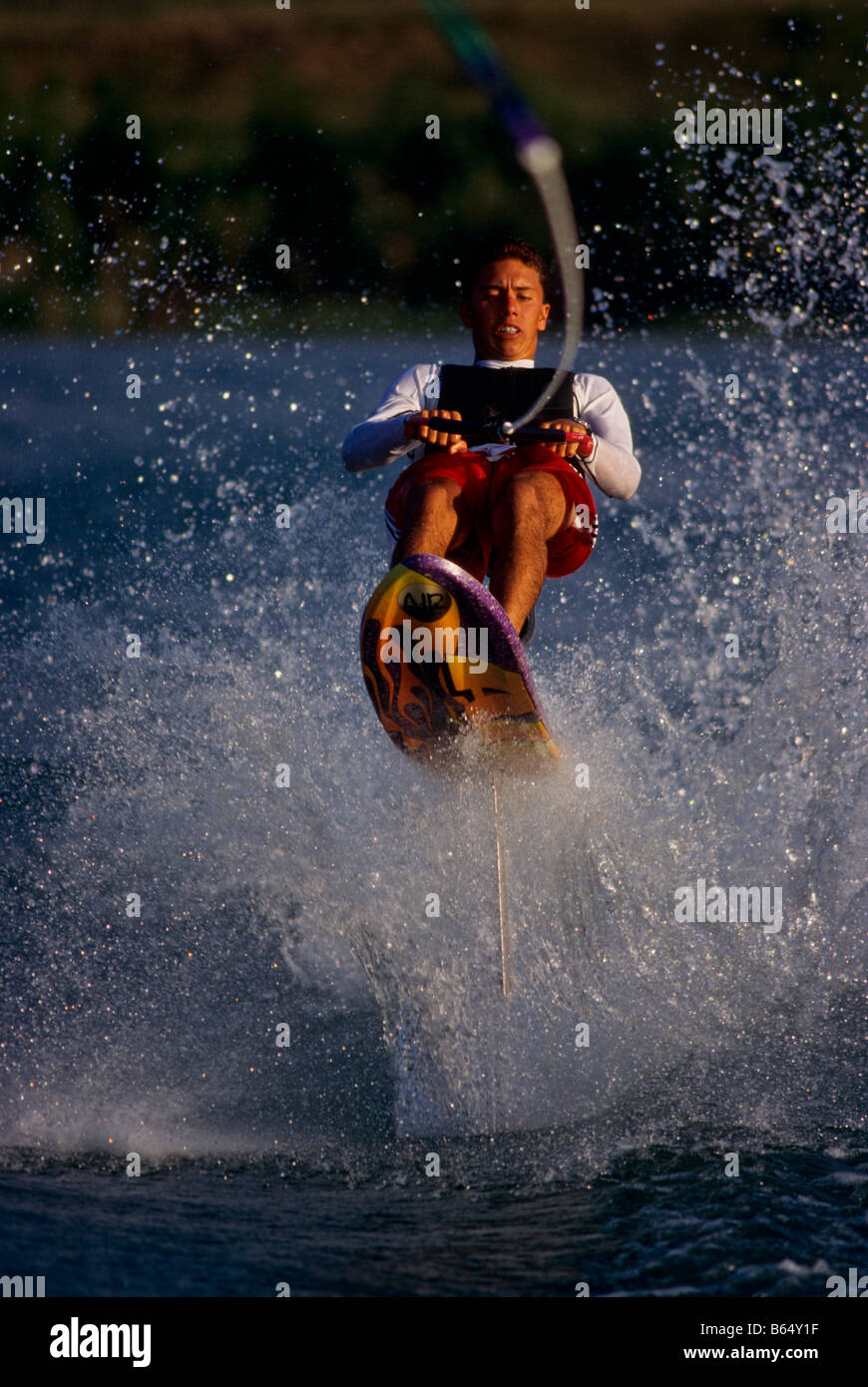 Water Skier in action Stock Photo - Alamy