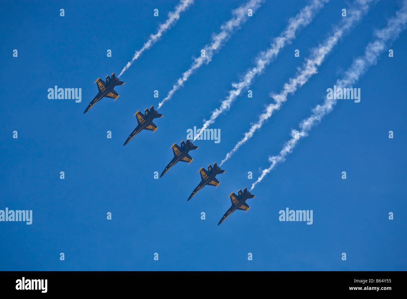 The Blue Angels U S Navy Flight Demonstration Squadron in formation ...
