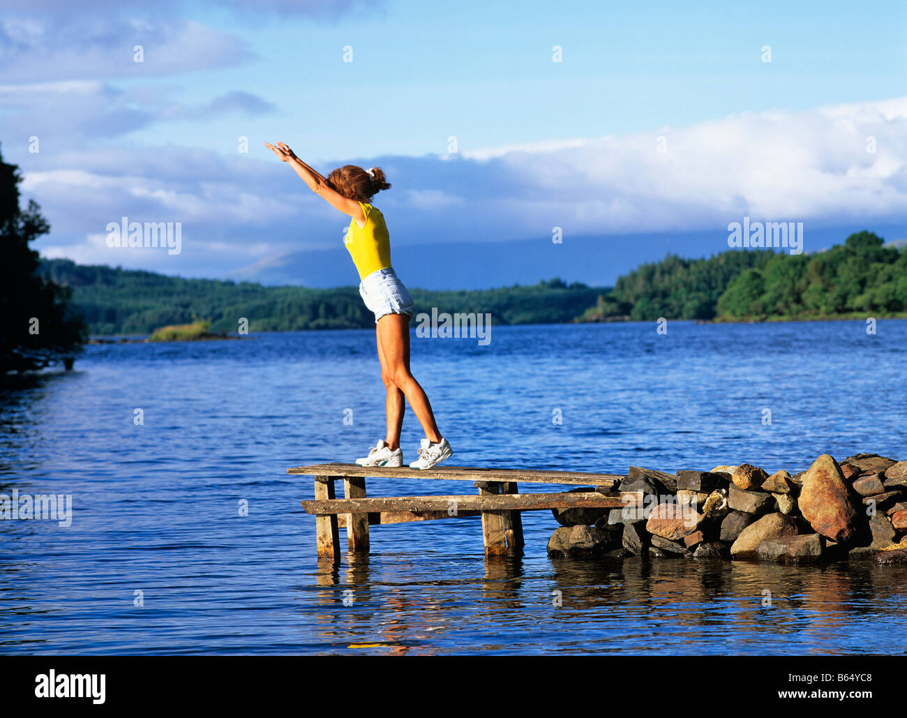 Diving off a jetty hi-res stock photography and images - Alamy