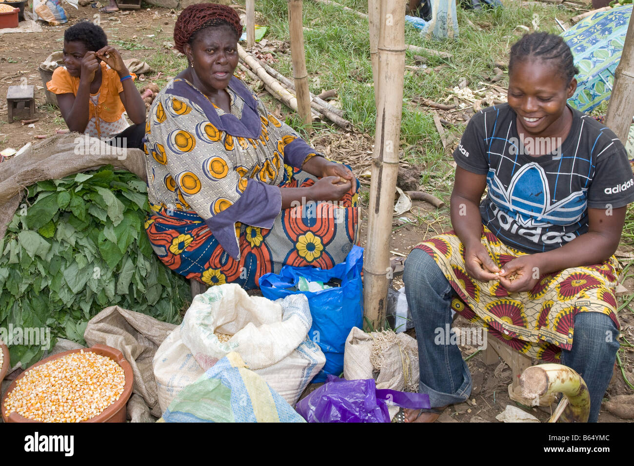 Rural market Douala Cameroon Africa Stock Photo - Alamy