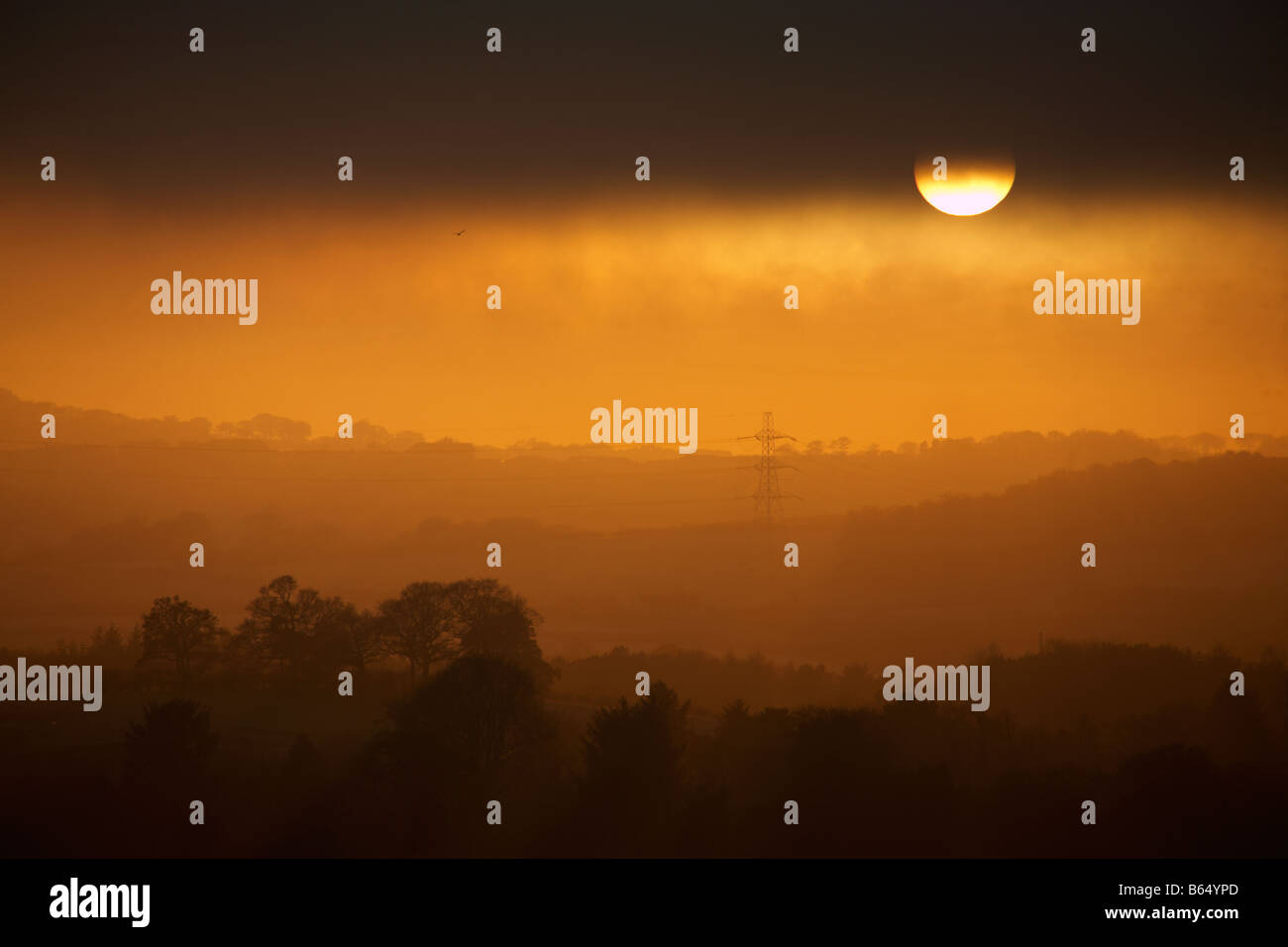 Pylons uk sunset hi-res stock photography and images - Alamy