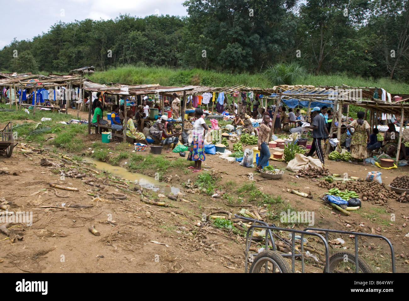Rural market Douala Cameroon Africa Stock Photo - Alamy