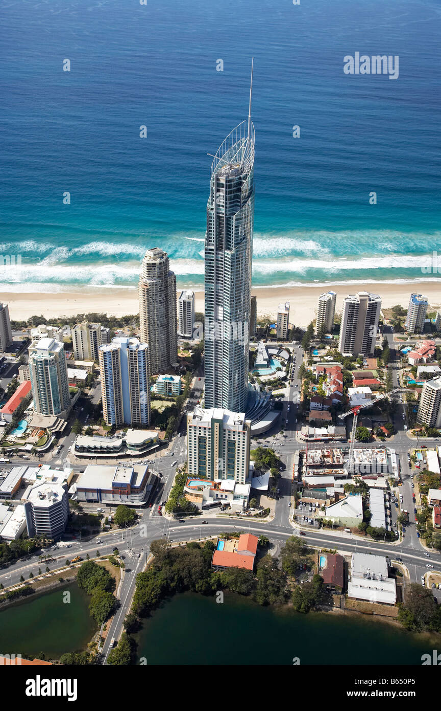 Q1 Skyscraper and Nerang River Surfers Paradise Gold Coast Queensland ...