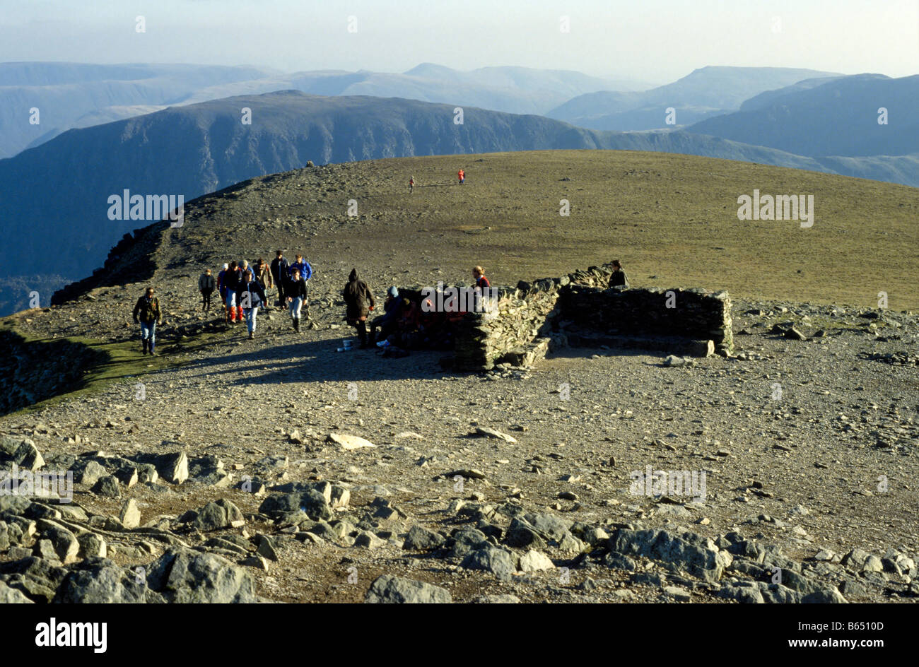 Helvellyn summit shelter, Lake District National Park, England, United ...