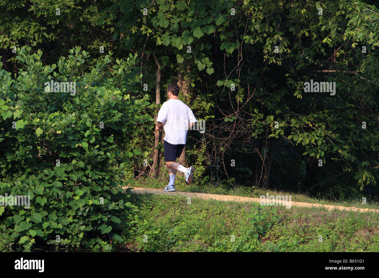 Lone male exercising hi-res stock photography and images - Alamy