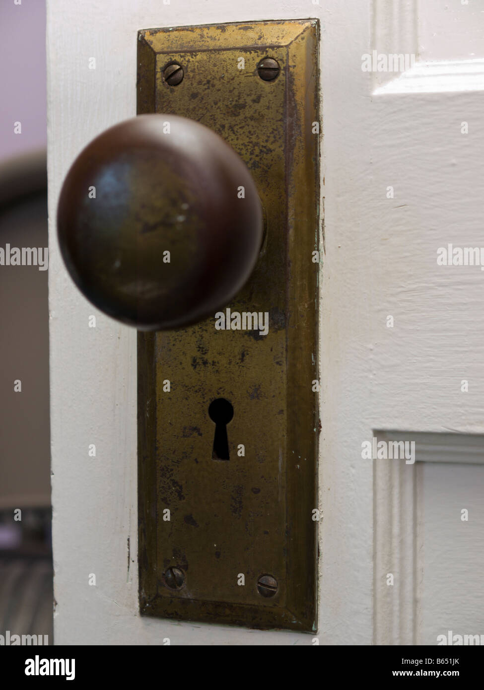 An antique door handle Stock Photo - Alamy