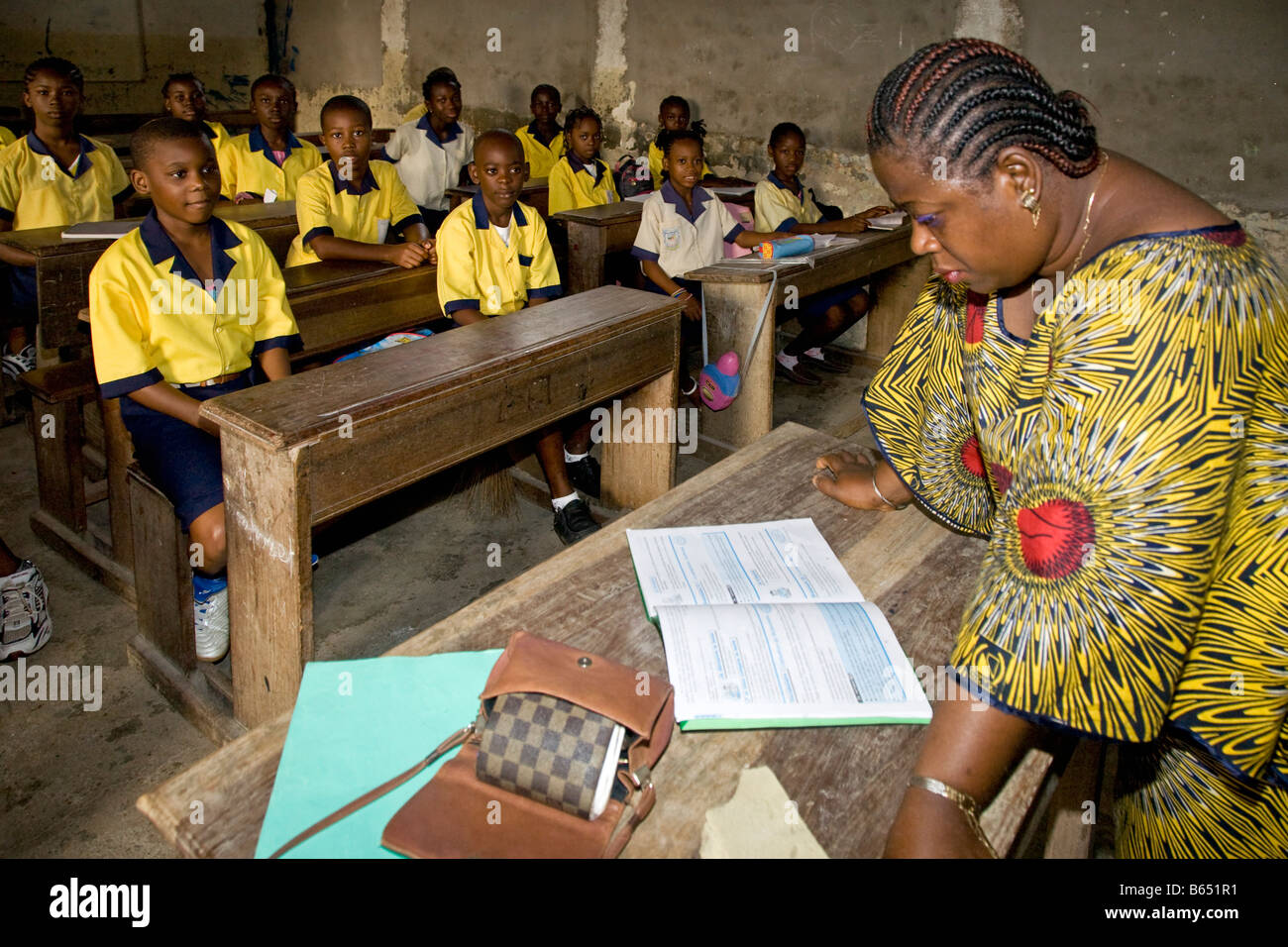 School Douala Cameroon Africa Stock Photo - Alamy