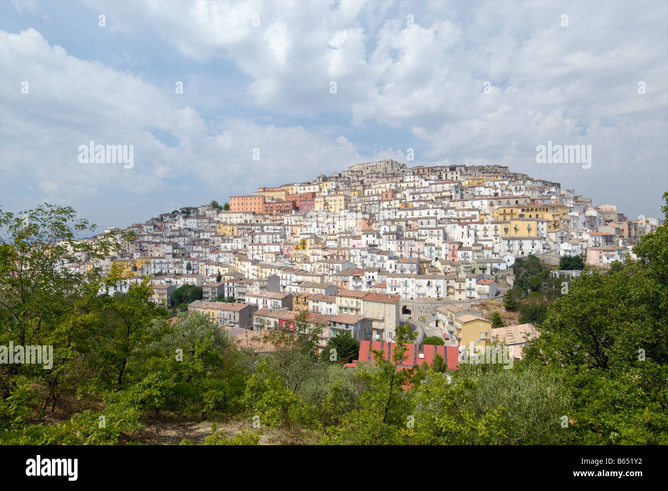 View of Calitri in Southern Italy taken from the South West Stock Photo ...
