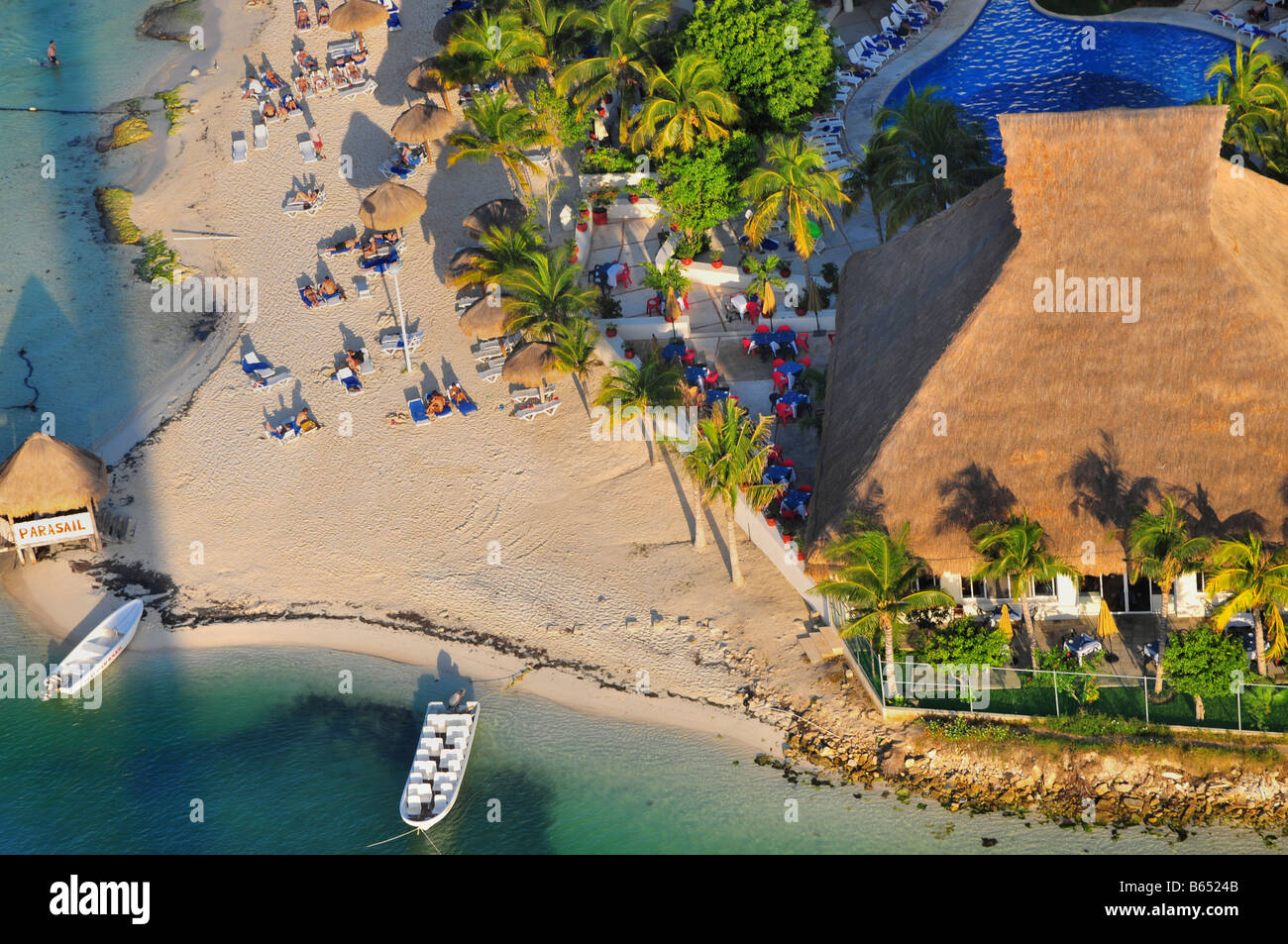 Aerial View of Cancun Beach, Cancun, Mexico Stock Photo - Alamy