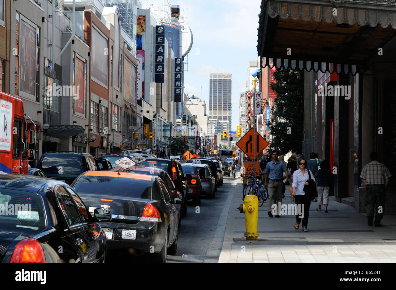 Yonge Street alongside Toronto Eaton Centre, Toronto, Ontario, Canada ...