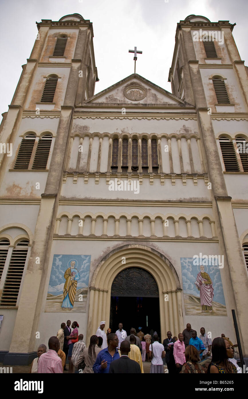 Catholic cathedral Douala Cameroon Africa Stock Photo - Alamy