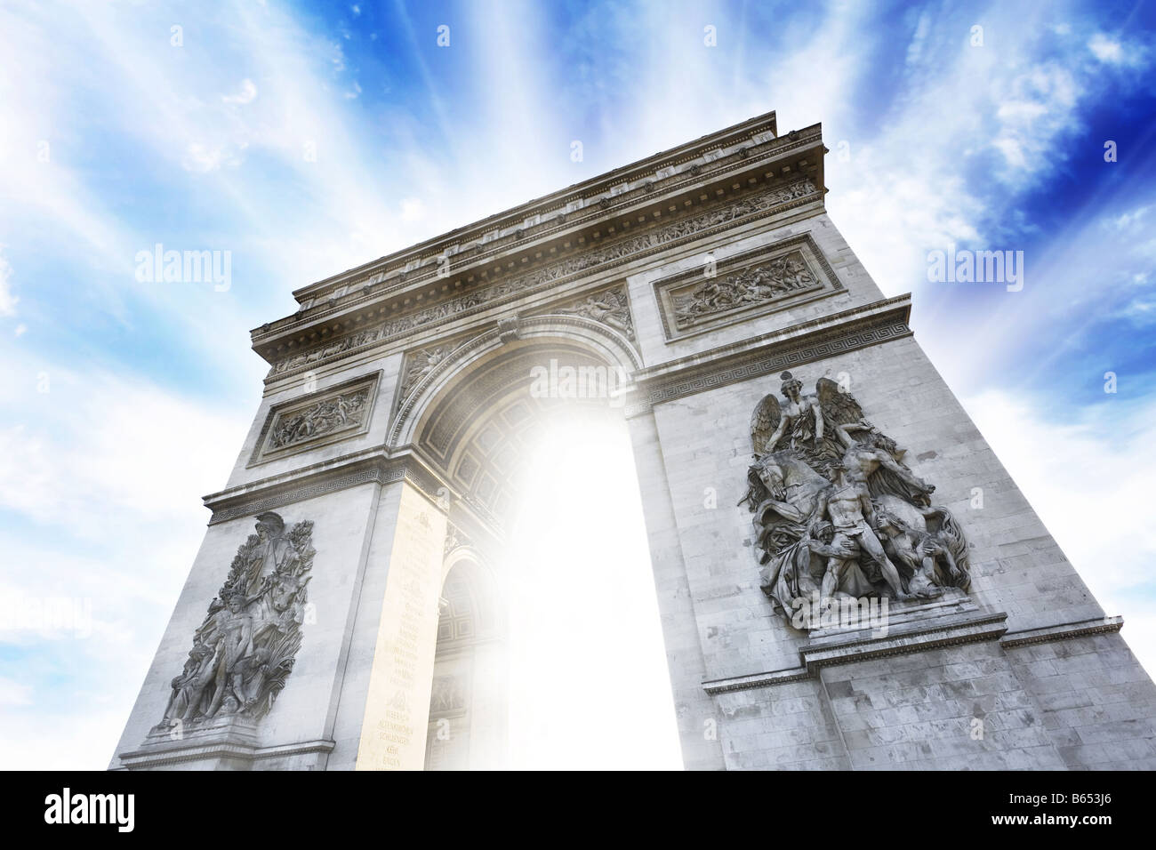 Photo of the Arc de Triomphe historical building in Paris Stock Photo ...