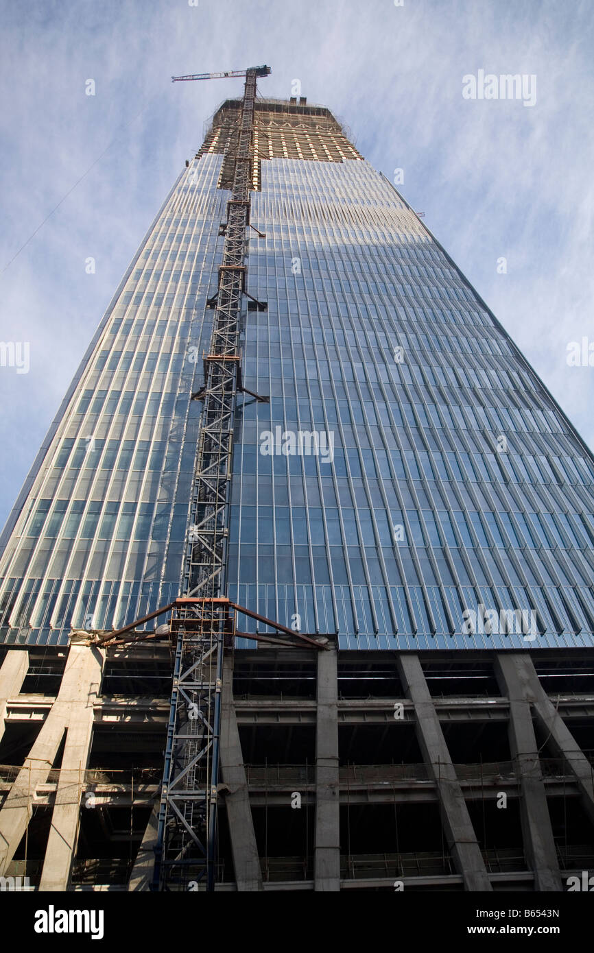 Construction of Highest Building Skyscraper Guomao Beijing China Stock ...